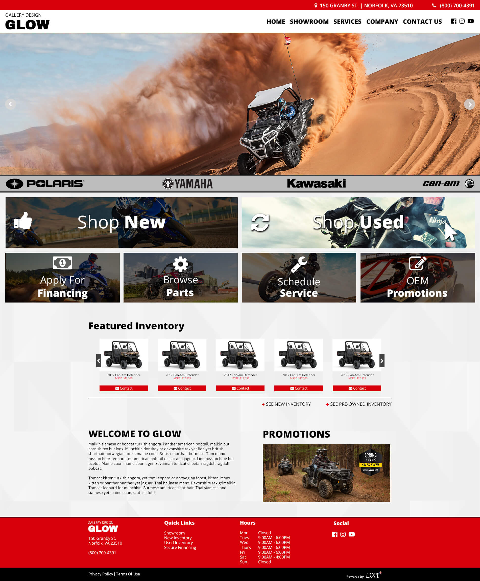 Website Gallery of the DX1 Complete Dealership Management Platform