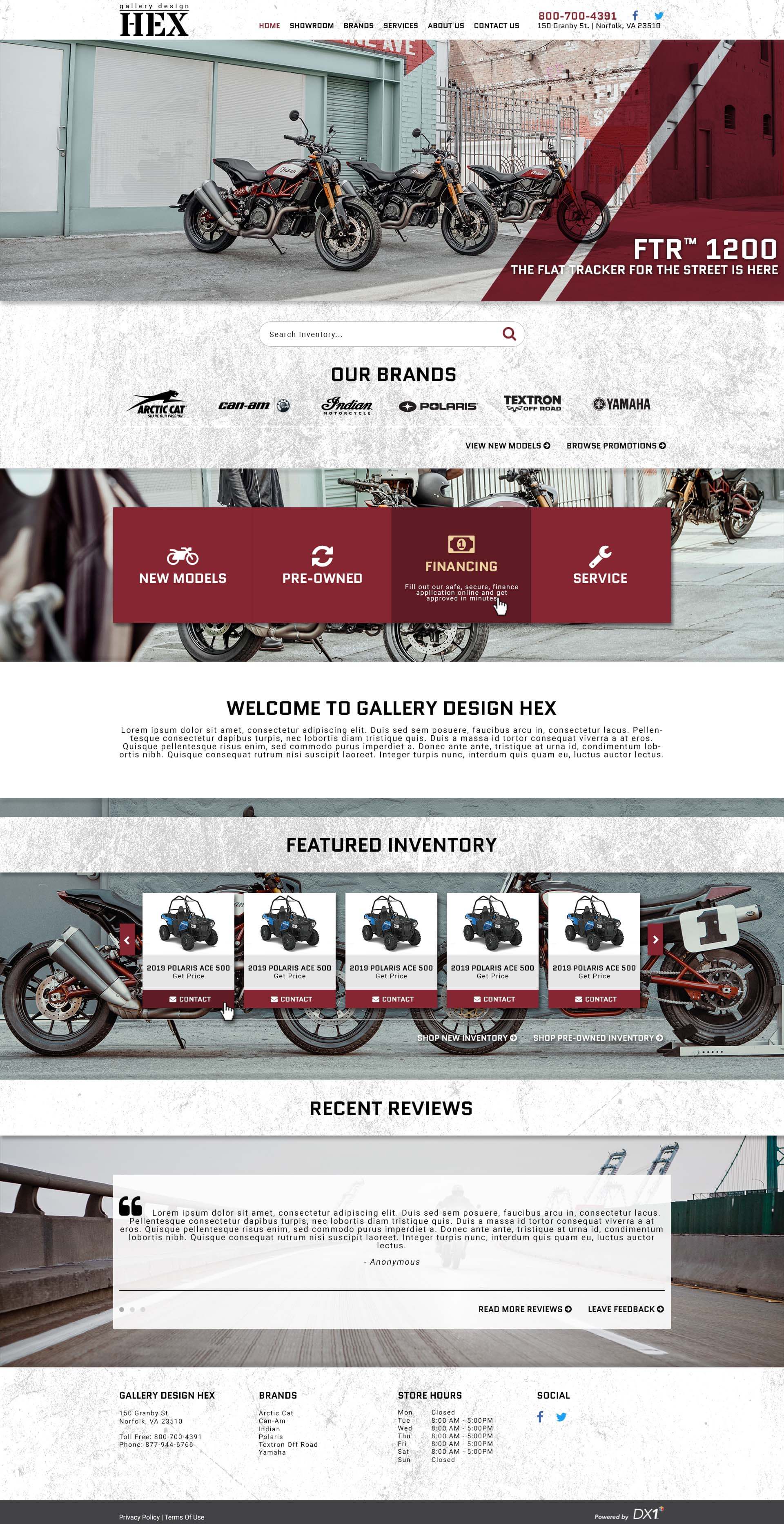 Website Gallery of the DX1 Complete Dealership Management Platform