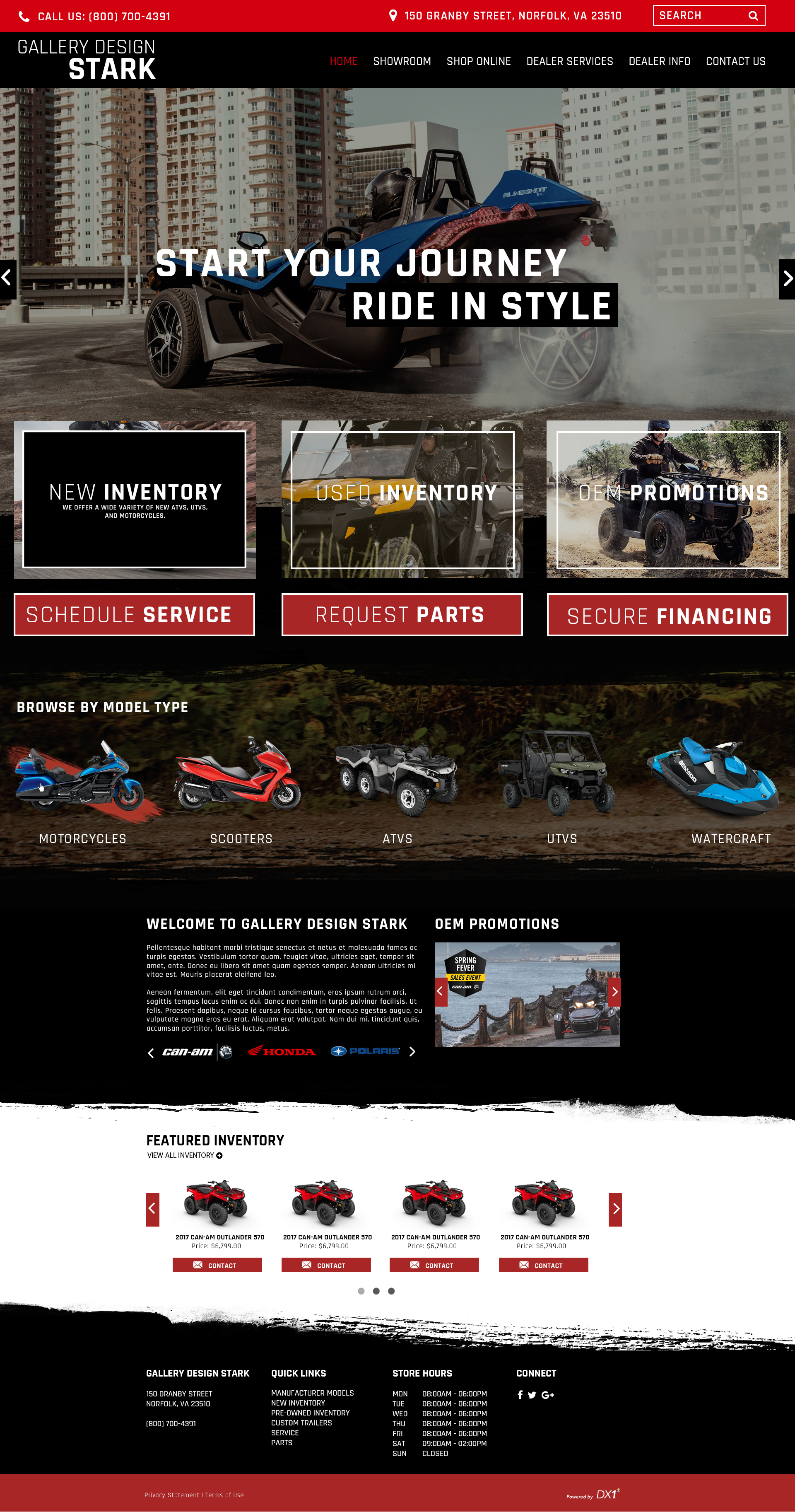 Website Gallery of the DX1 Complete Dealership Management Platform